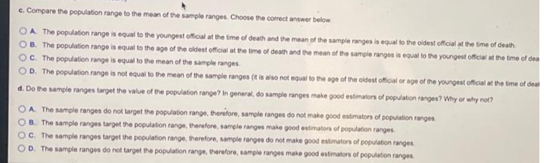Solved The ages (years) of three government officials when | Chegg.com