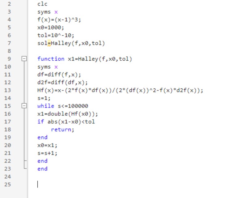 Solved Use both Halley and Newton methods to find the global | Chegg.com