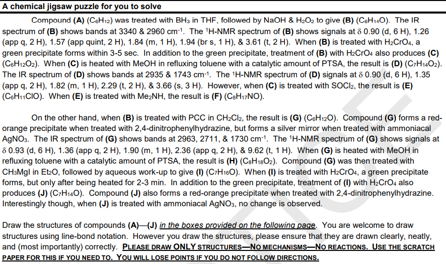 A chemical jigsaw puzzle for you to solve Compound | Chegg.com