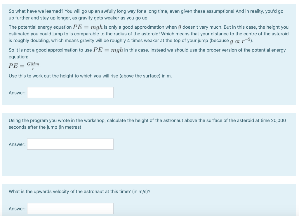 Solved Question 1 So we want to work out how the height | Chegg.com