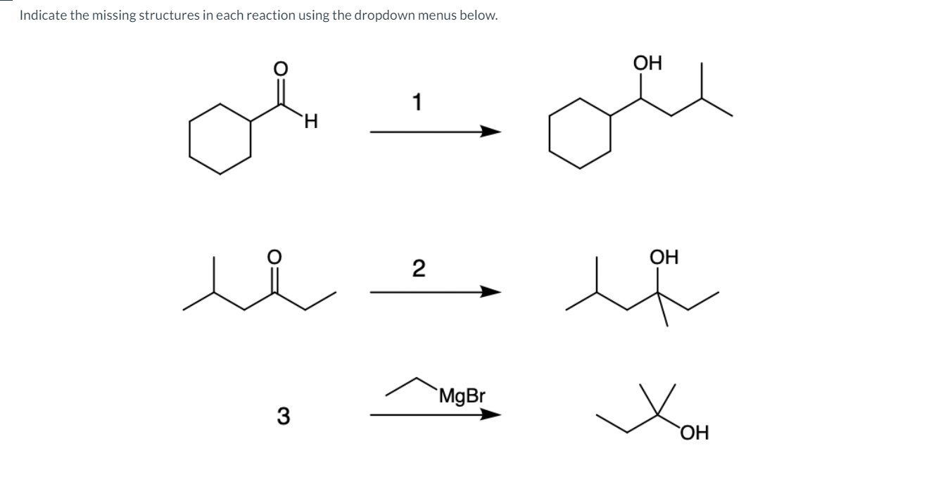 Solved H3C−MgBr MgBr A B C D E F G H I J Structure 1: | Chegg.com