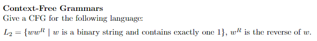 Context-Free Grammars Give a CFG for the following | Chegg.com