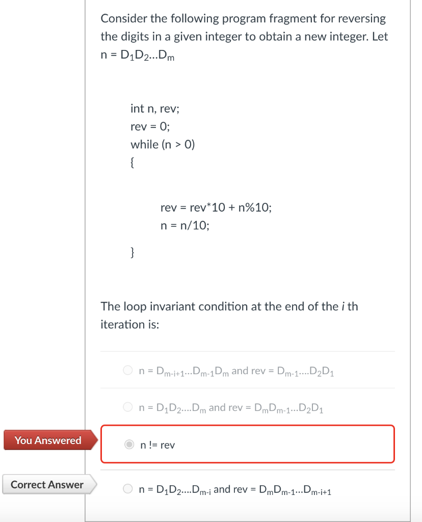 Solved This is about 'Loop invariant condition'. I don't | Chegg.com
