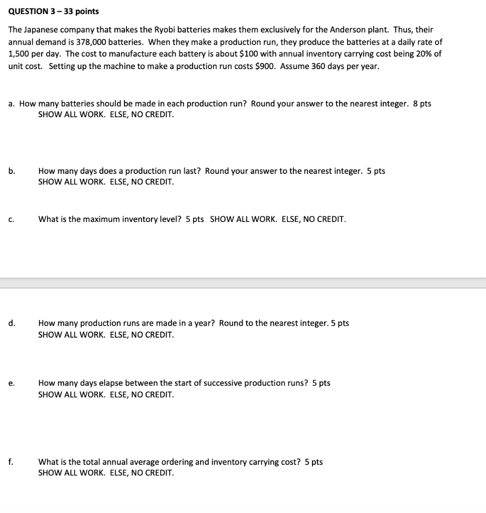 Solved QUESTION 3 - 33 points The Japanese company that | Chegg.com