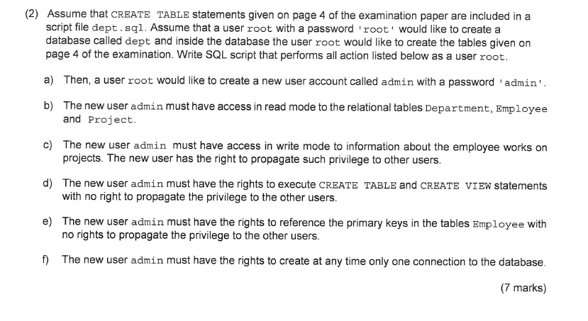 THE QUESTIONS 3, 4, 5 and 6 REFER TO THE RELATIONAL | Chegg.com