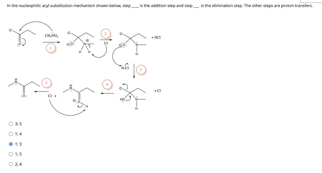 Solved In the nucleophilic acyl substitution mechanism shown | Chegg.com