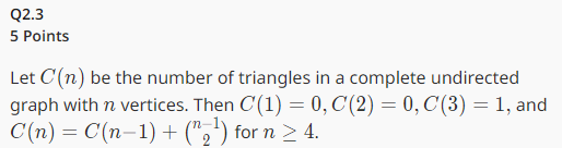 Solved For each of the following, we give a recursive | Chegg.com
