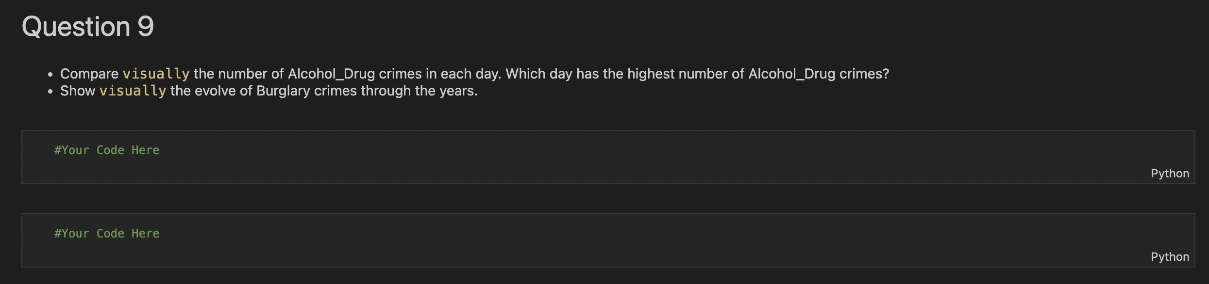 Please answer all parts of the question in python. | Chegg.com