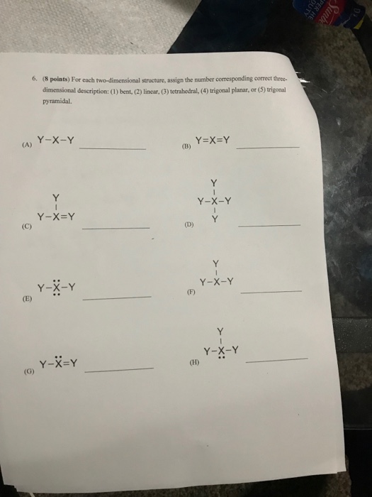 Solved 6. (8 points) For each two-dimensional structure, | Chegg.com