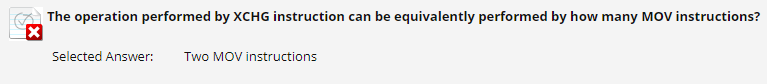 Solved The operation performed by XCHG instruction can be | Chegg.com