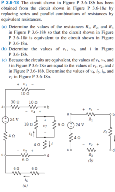 Solved P 3.6-18 The circuit shown in Figure P 3.6−18b has | Chegg.com