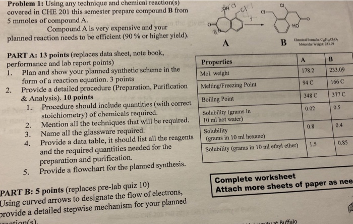 Solved Problem 1: Using any technique and chemical | Chegg.com