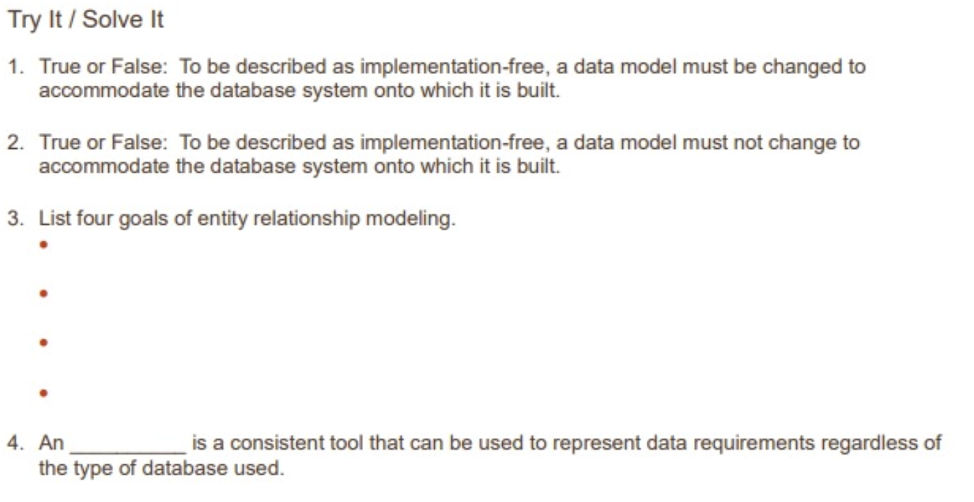 Solved Try It / ﻿Solve It1. ﻿True or False: To be described | Chegg.com