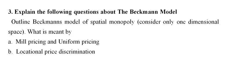 Solved 3. Explain the following questions about The Beckmann | Chegg.com