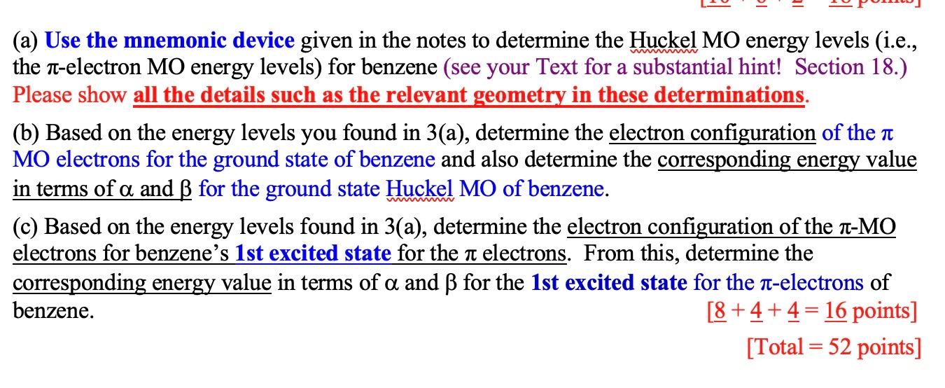 Solved (a) Use the mnemonic device given in the notes to | Chegg.com