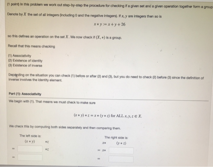 Solved (1 point) In this problem we work out step-by-step | Chegg.com