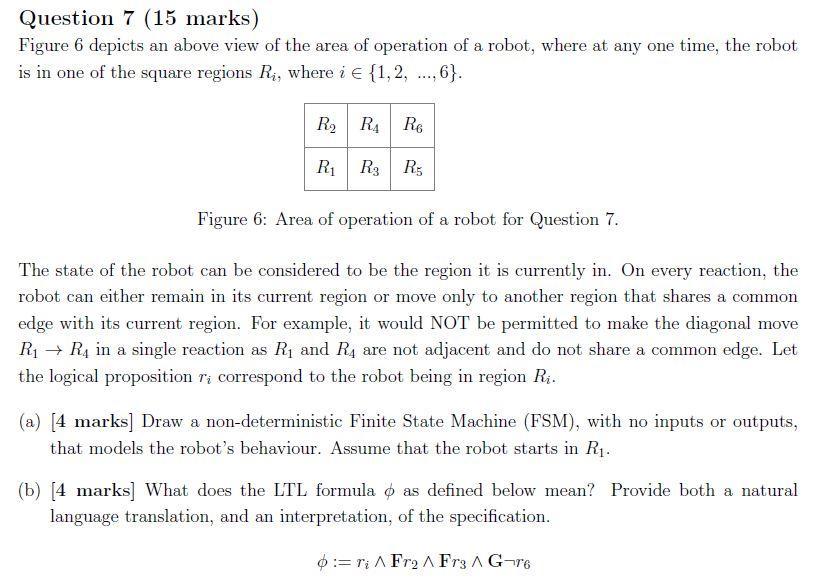 Solved Question 7 (15 marks) Figure 6 depicts an above view | Chegg.com