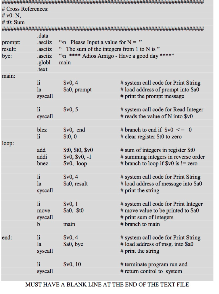 This assignment has to be written in MIPS | Chegg.com