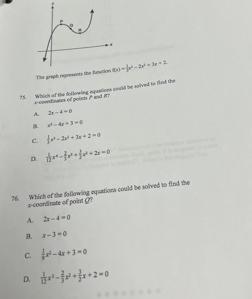 Solved fu The graph represents the function f(x) =*#3 - 2x2 | Chegg.com