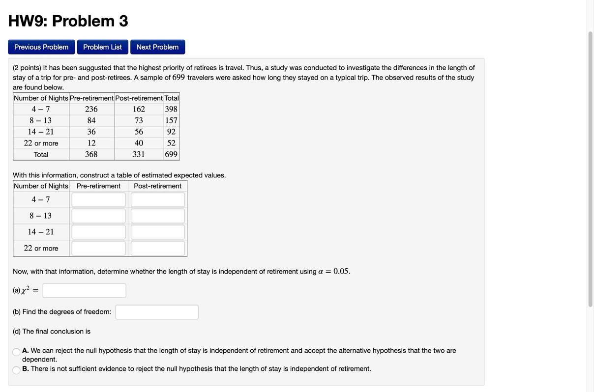 Solved HW9: Problem 3 Previous Problem Problem List Next | Chegg.com