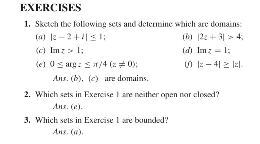 Solved 1. Sketch the following sets and determine which are | Chegg.com