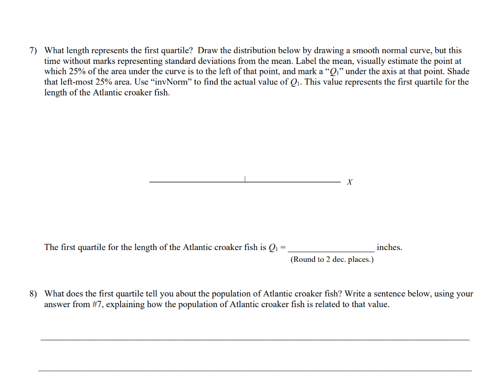 What length represents the first quartile? Draw the | Chegg.com