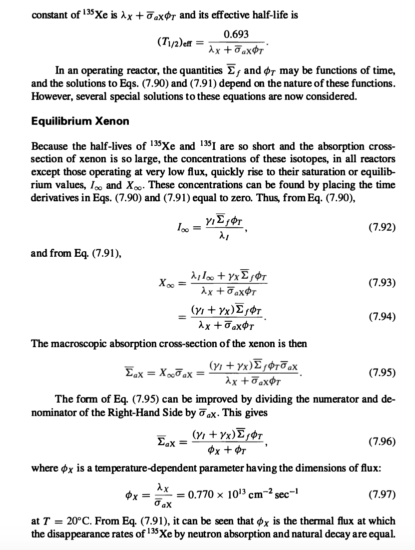 Q1 Write down Xe burn-up equations and solve them | Chegg.com