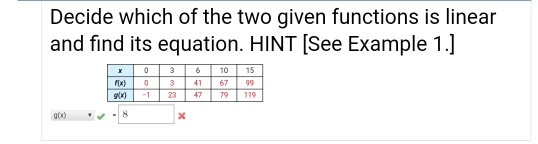 Solved Decide which of the two given functions is linear and | Chegg.com
