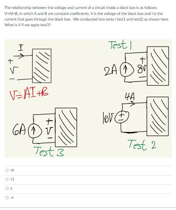 Solved The relationship between the voltage and current of a | Chegg.com