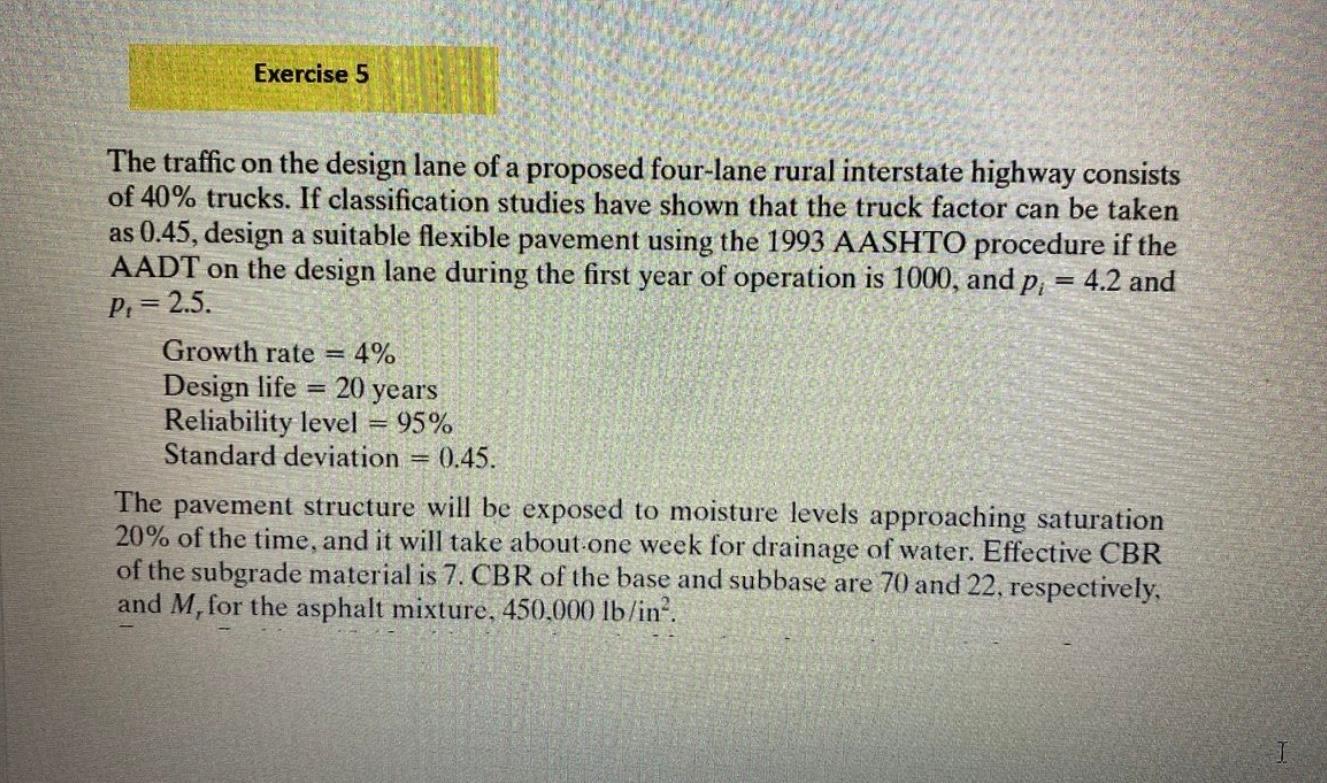 Solved Problems ASSHTO PAVEMENT DESIGN METHOD - Describe the | Chegg.com