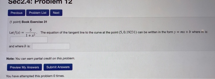 Solved Sec2.4. Problem 12 Previous Problem List Next (1 | Chegg.com