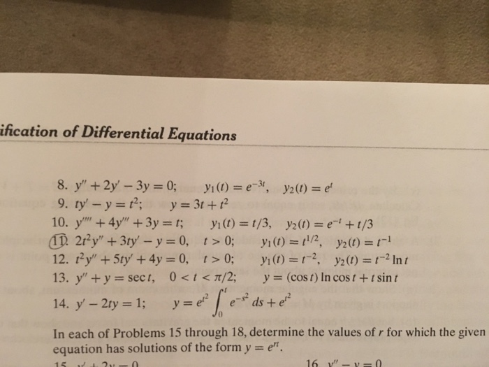 Solved in each of problems 7 through 14, verify that each | Chegg.com