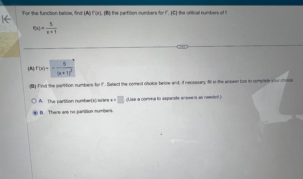 Solved For the function below, find (A)f′(x),(B) the | Chegg.com