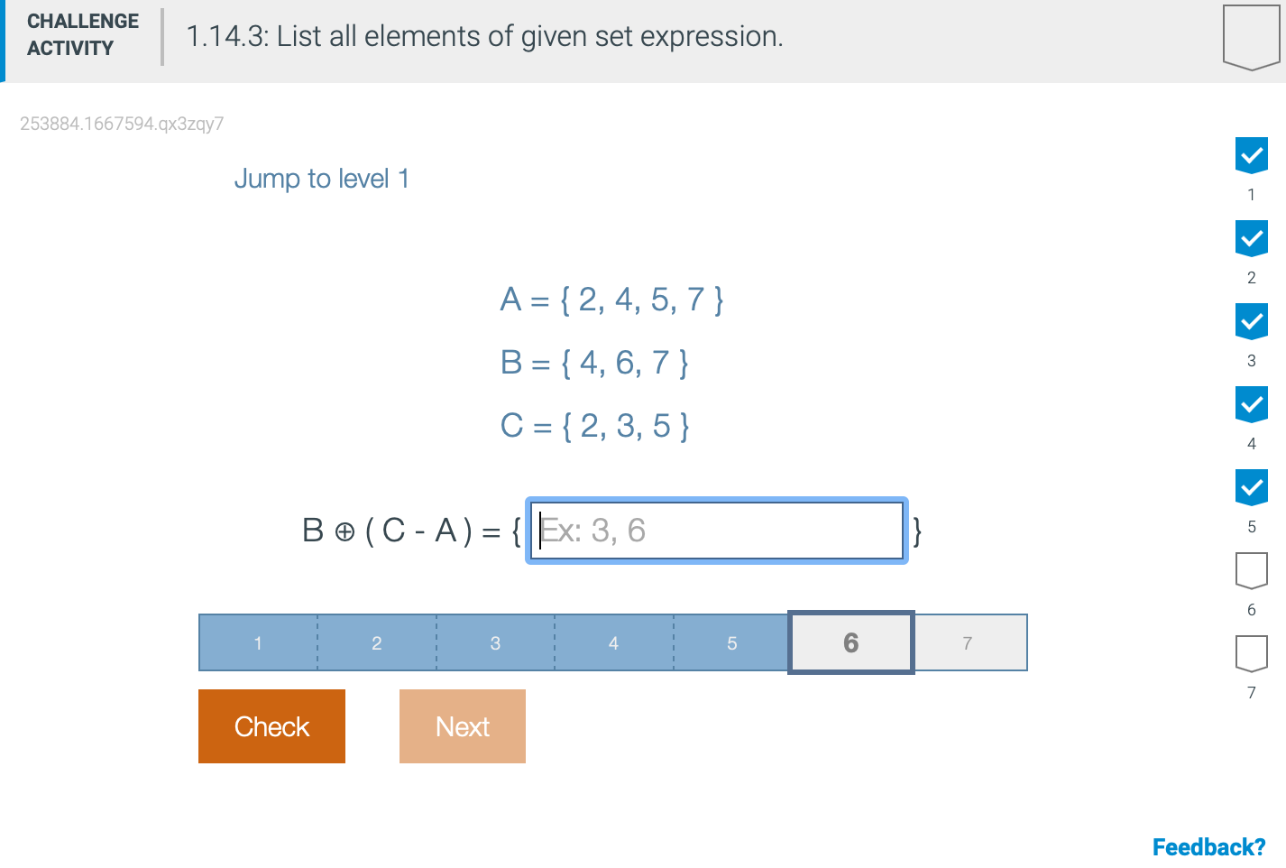Solved CHALLENGE ACTIVITY 1.14.3: List all elements of given | Chegg.com