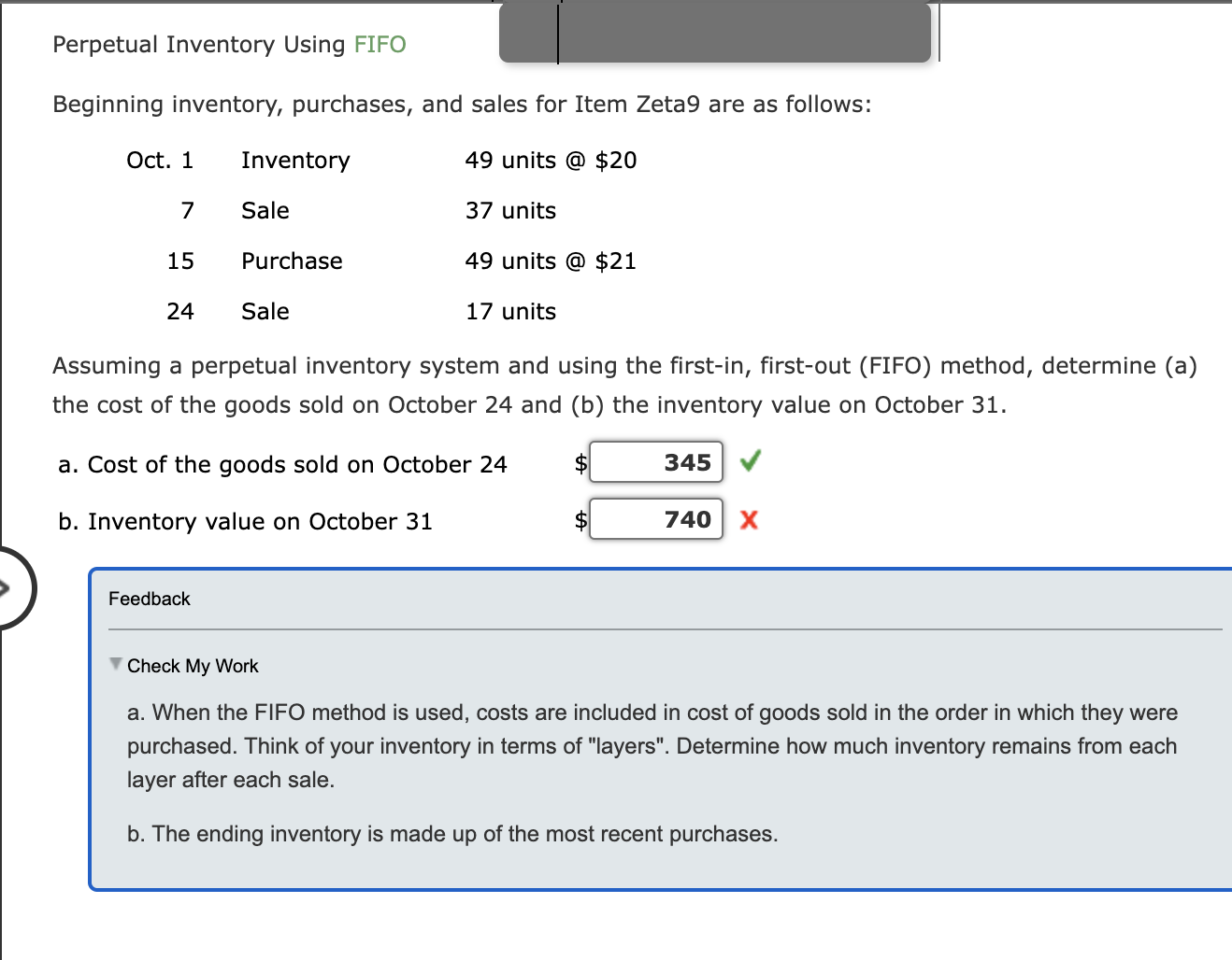 Solved Perpetual Inventory Using FIFOBeginning inventory, | Chegg.com