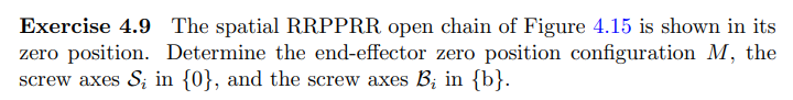 Solved Exercise 4.9 The spatial RRPPRR open chain of Figure | Chegg.com