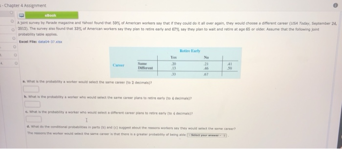 Solved ,- Chapter 4 Assignment o. A intsurvey by Parade | Chegg.com