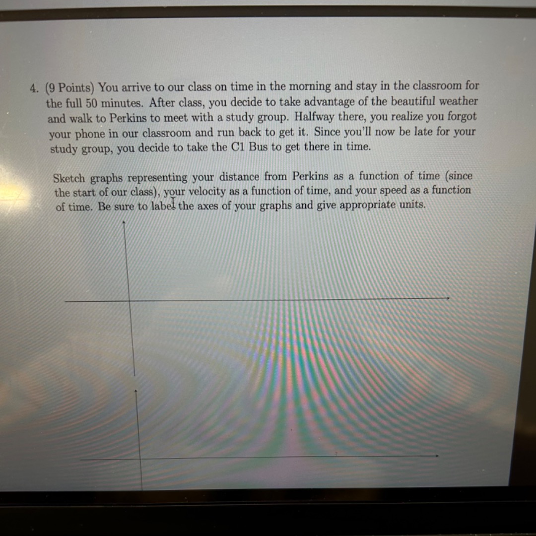 Solved 4. (9 Points) You arrive to our class on time in the | Chegg.com