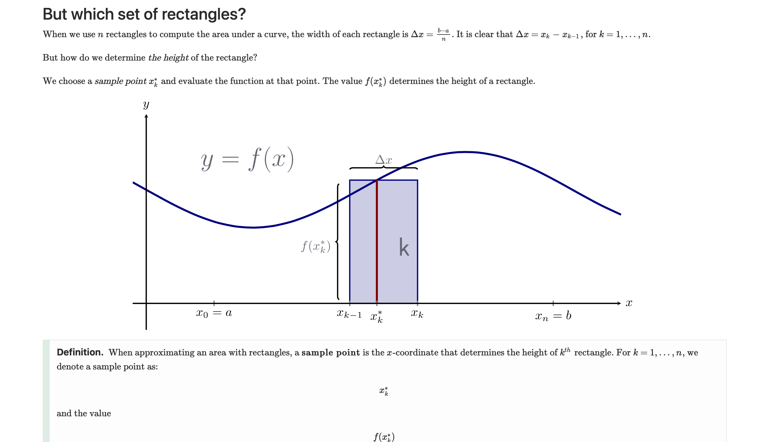 Solved But which set of rectangles? When we use n rectangles | Chegg.com