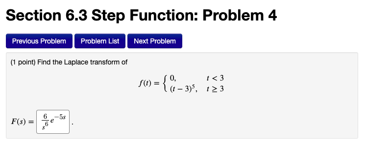Solved Section 6 3 Step Function Problem 4 Previous Problem