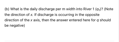 Solved Using the below Dupuit equation for groundwater flow | Chegg.com