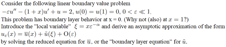 Solved Consider the following linear boundary value problem | Chegg.com
