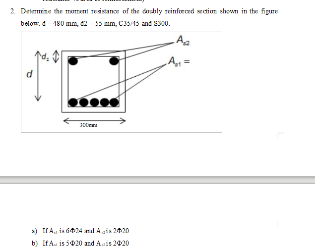 Solved Determine the moment resistance of the doubly | Chegg.com