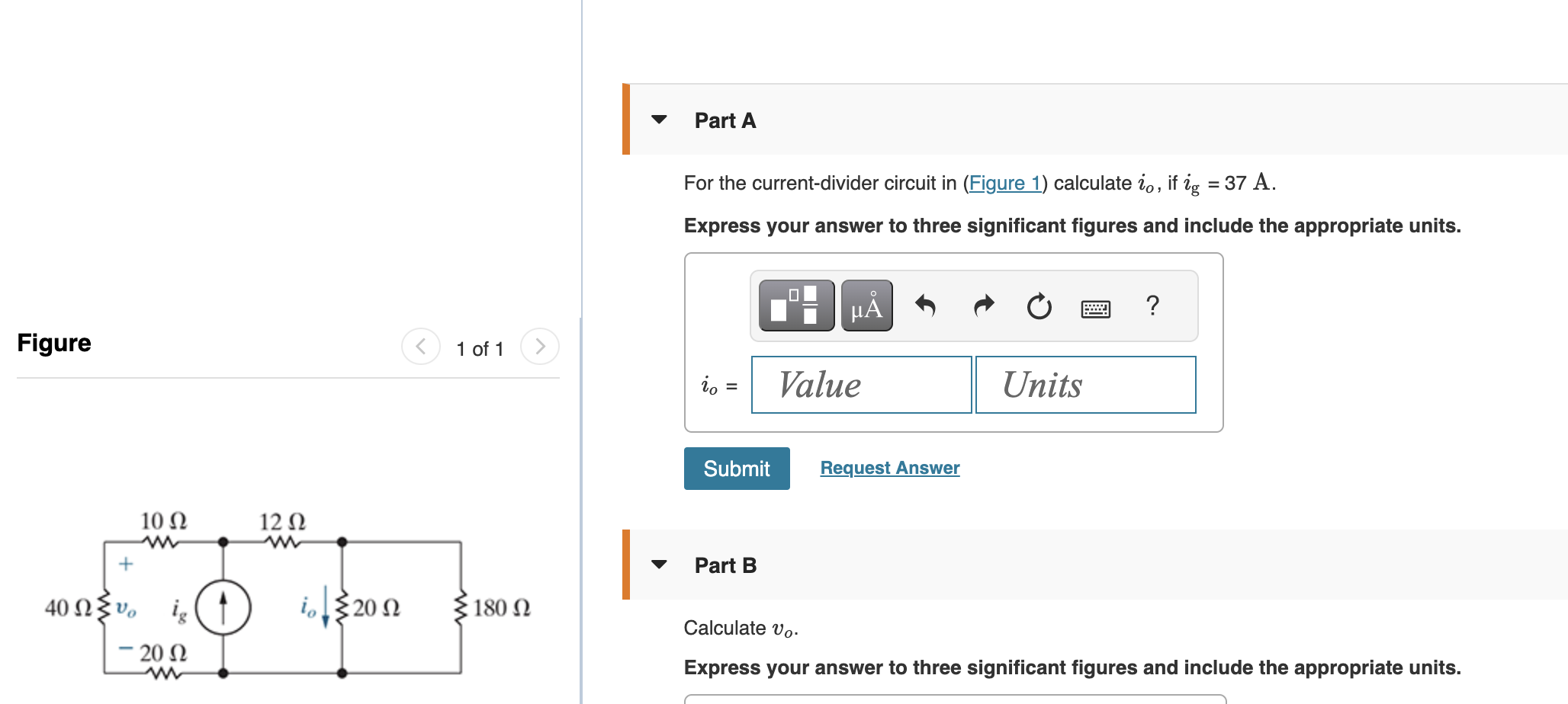 Solved For the current-divider circuit in (Figure 1) | Chegg.com