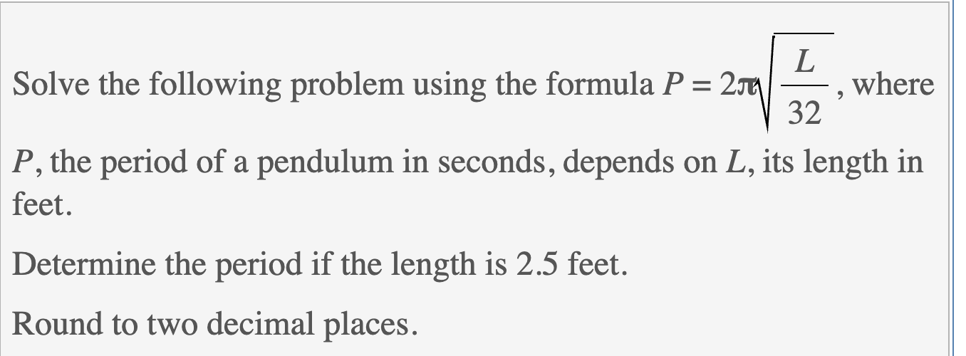 Solved Solve the following problem using the formula | Chegg.com