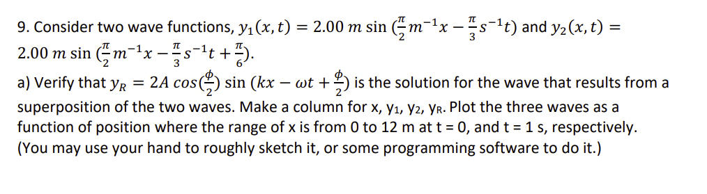 Solved 9. Consider two wave functions, | Chegg.com