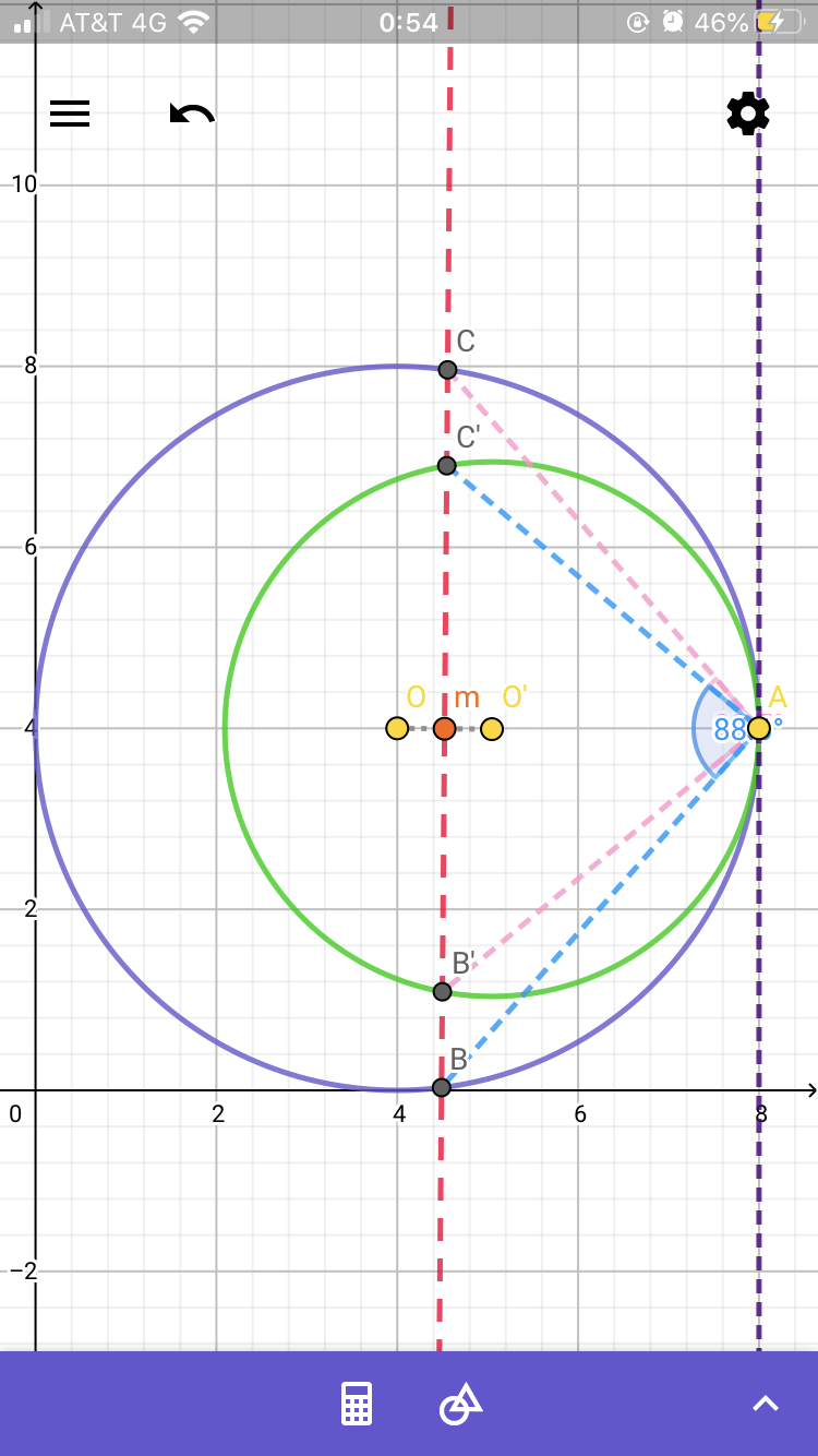 Solved If two circles are internally tangent at point A and | Chegg.com