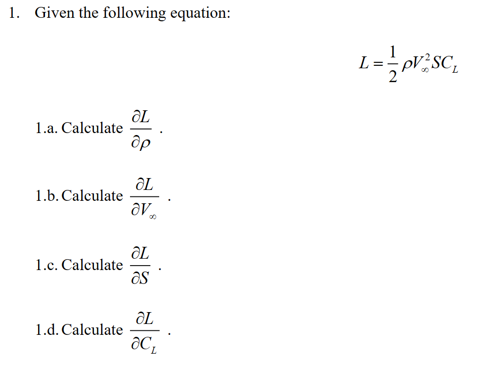 Solved Given the following equation:\\nL=(1)/(2)\\\\rho | Chegg.com