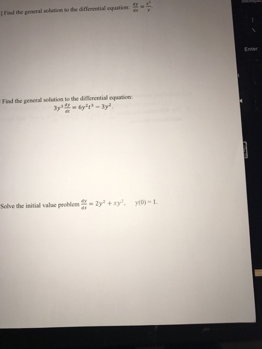 Solved Find the general solution to the differential | Chegg.com