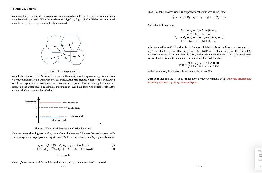 Solved Problem 2 (35 Marks) Then, Leader-Follower model is | Chegg.com